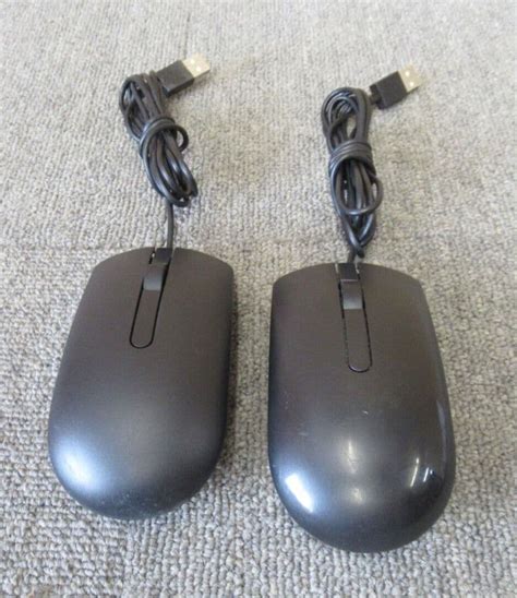Joblot 2 X Dell Ms116t 09nk2 009nk Usb Wired Optical 3 Button Scroll