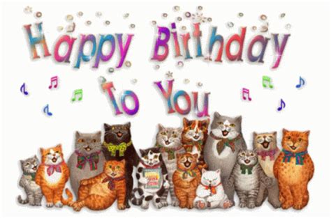 Animated Cat Singing Happy Birthday S Tenor