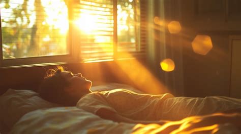 Morning Sunlight Streams Through The Window Illuminating A Person