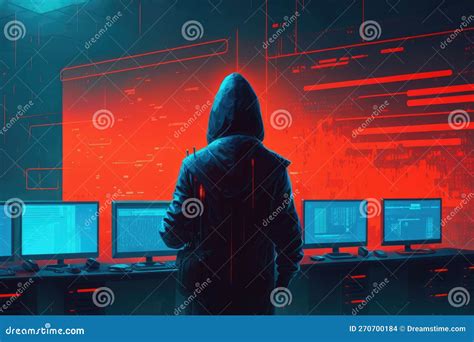 Hacker Infiltrating A Corporate Headquarters To Steal Data Digital Art Poster Ai Generation