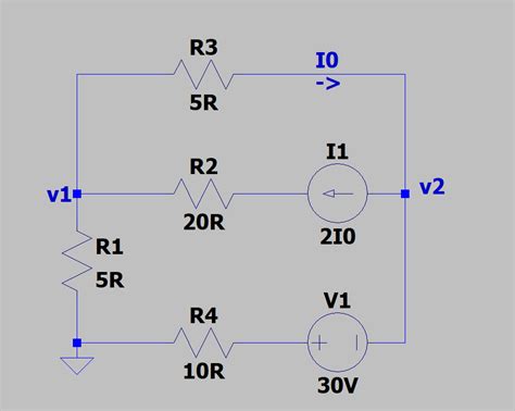 Circuit Analysis Node Voltages With Dependent Current Source