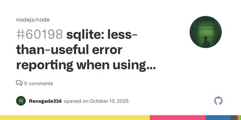 Sqlite Less Than Useful Error Reporting When Using Sqltagstore Queries