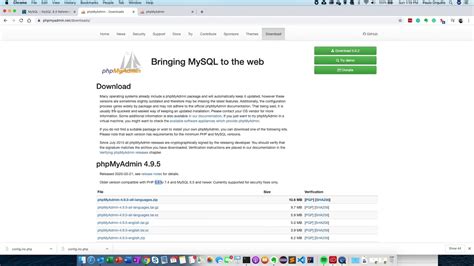 How To Set Up Phpmyadmin With Mysql 80 On Macos Youtube