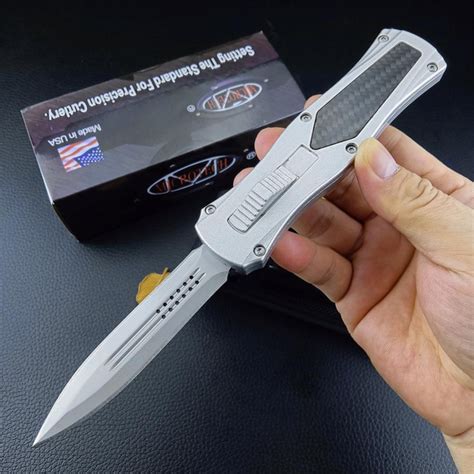 2023 Microtech Otf Automatic Switchblade Fixed Knife 440c Blade Finger
