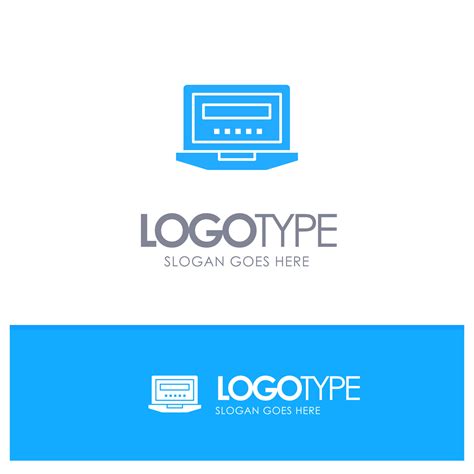 Laptop Computer Hardware Education Blue Logo Vector 14875791 Vector Art