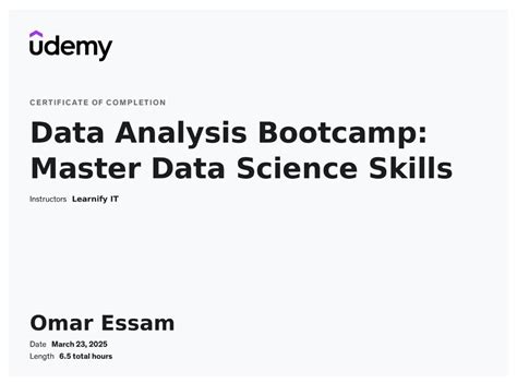 Datascience Dataanalysis Continuouslearning Udemy Omar Essam
