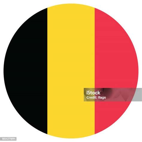 벨기에 국기 버튼 플래그 아이콘입니다 표준 색상 원 아이콘 플래그입니다 컴퓨터 일러스트레이션 디지털 일러스트레이션 벡터 일러스트 레이 션입니다 Capital Region에