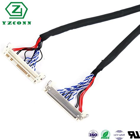 Customized PH0 8mm Or 1 0mm Lvds Display Screen Wire Harness LCD Display Screen Cable Lvds