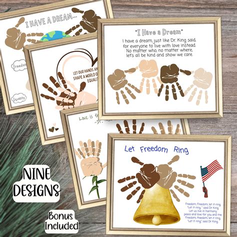 Martin Luther King Jr Day Handprint Art Craft Mlk Day Poem Winter