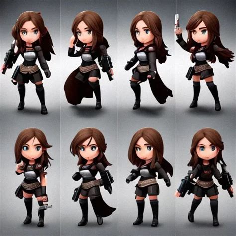 Free Ai Art Generator 8 Direction Top Down Sprite Sheet For A Woman With A Machine Gun Running