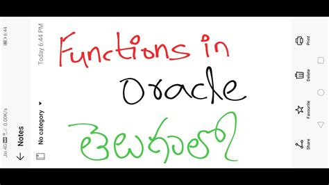 Functions In Oracle Database In Telugu By Kotha Abhishek Youtube