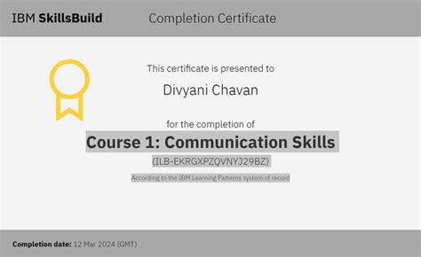 Divyani Chavan On Linkedin Ibmcertification Ibmskillsbuild Softskills