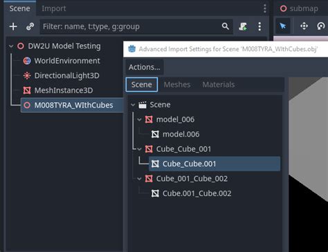 Obj Importing Incorrectly Cant Access Model Parts Help Godot Forum