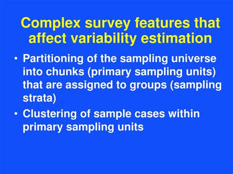 Ppt National Health Interview Survey Nhis Sample Design Weighting And Variance Estimation