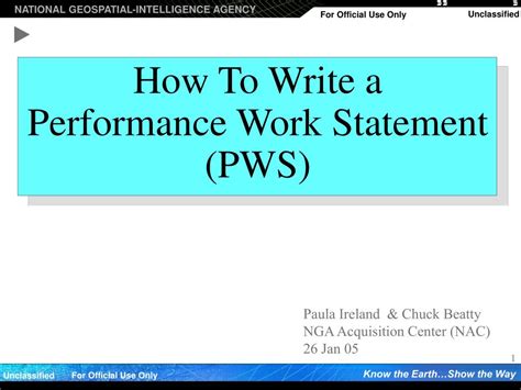 Ppt How To Write A Performance Work Statement Pws Powerpoint Presentation Id 3194970