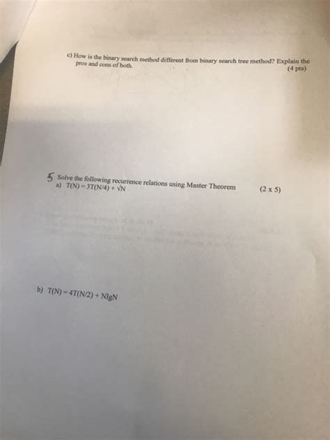 solved e how is the binary search method different from