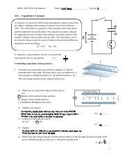 Understanding Capacitance Concepts And Calculations Course Hero