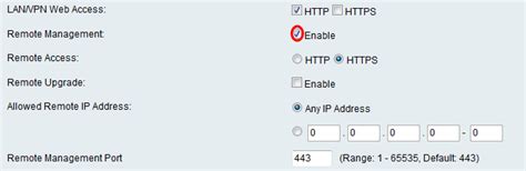 Configuration Of LAN And Remote Management Web Access On The RV And RV W Cisco