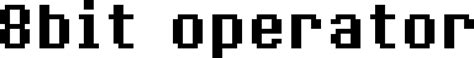 8bitoperator Regular Font
