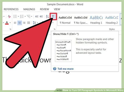 How To Turn Off Paragraph Symbols In Microsoft Word