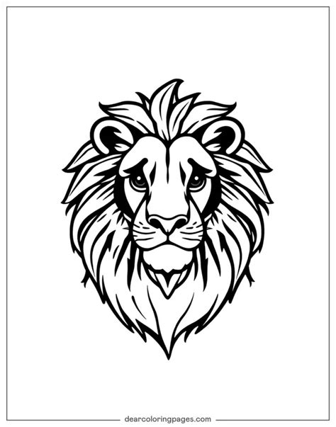 사자 색칠공부 23개의 무료 인쇄 가능한 생성 디자인