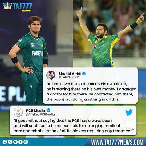 Taj777news — Pcb Responds To Allegations On Shaheen Afridis
