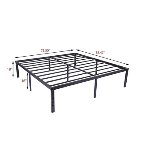 California King Bed Frame With Heavy Duty Steel Slat Black Bed Bath And Beyond 36813120