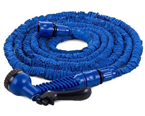 Поливочный шланг 60 метров растягивающийся шланг для полива с насадкой распылителем для дачи