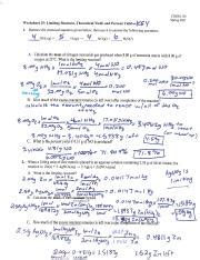 Worksheet Limiting Reactant KEY Pdf Course Hero