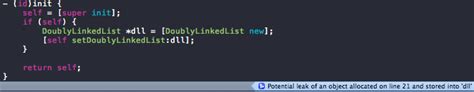 Objective C Potential Leak Of An Object Warning Clarification