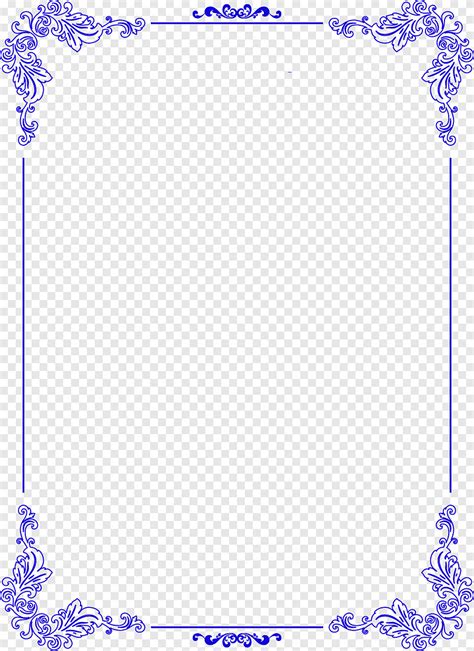 ขอบดอกไม้สีน้ำเงิน บรรยากาศ สีน้ำเงิน Png Pngegg