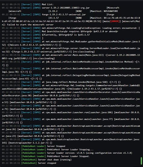 My Server Doesnt Want To Start Can Anyone Make Sense Of This I Am Using Prebble Host R