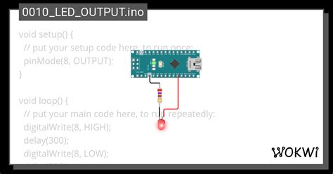 LED OUTPUT Ino Wokwi ESP STM Arduino Simulator