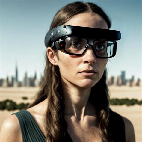 Premium AI Image A Woman Wearing AR Glasses