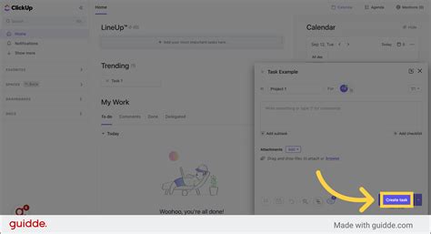 How To Create A New Task In Clickup Guidde Gallery