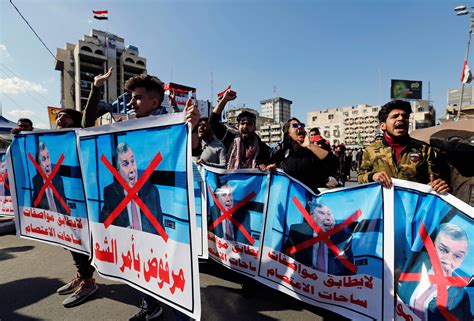 Iraqi Protesters Hold Their Ground A Day After Nomination Of New Pm