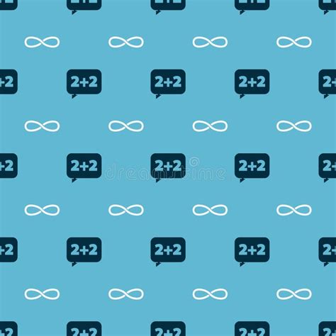 Set Equation Solution And Infinity On Seamless Pattern Vector Stock