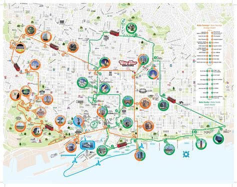 City Sightseeing Barcelona Hopon Hopoff Bus Tour Map 60 Photos