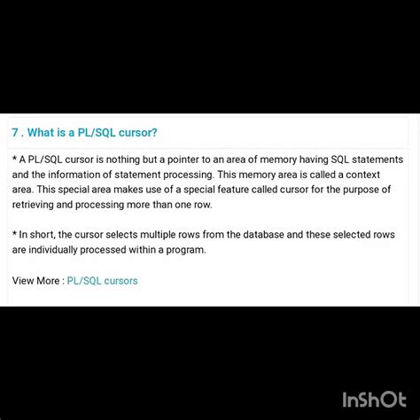 What Is Plsql Cursor Plsql Viral Shortvideo Cursor Programming Database Youtube