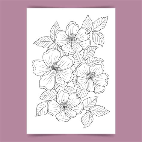 손으로 그린 꽃 그림 무료 벡터