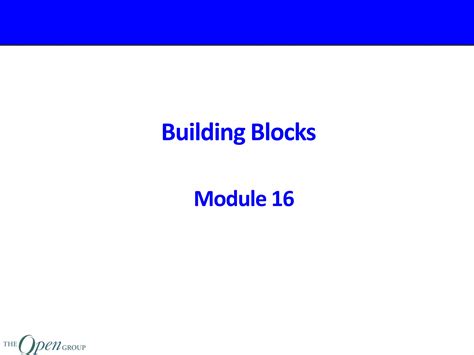 TOGAF Classroom Series M Building Blocks PPT