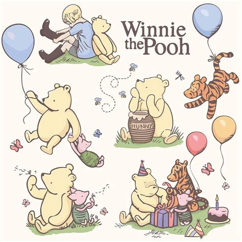 Retro Winnie The Pooh Art Etsy