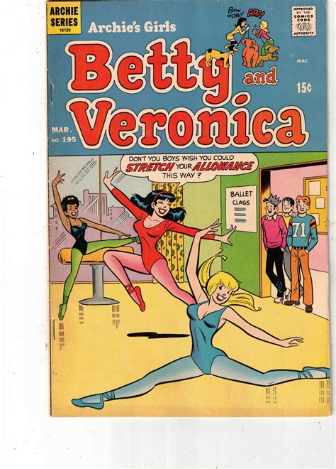 Archies Girls Betty And Veronica 195 1972 Sexy Girls Gymnastic Comic Books Bronze