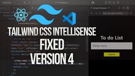 Tailwind Css Intellisense V4 Not Working With React 2025 New Fixed Youtube