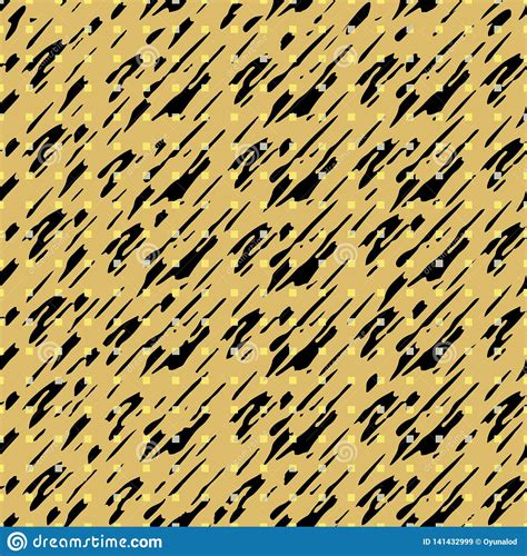 Abstract Seamless Pattern Illustration Of Ink Spatter Layered With Rectangles In Geometric