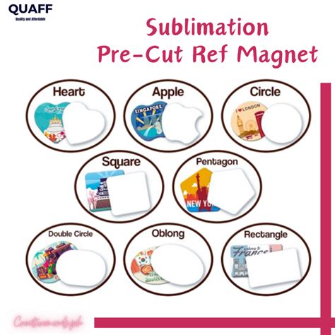 Quaff Sublimation Printable Ref Magnet Pre Cut Blanks 5pcs Per Pack Shopee Philippines