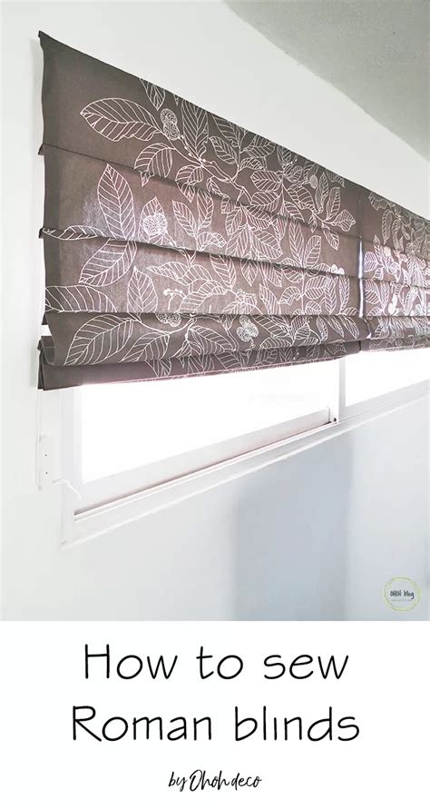 How To Sew Roman Blinds Step By Step Pictures