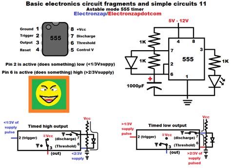 Timer Astable Mode Basics Electronzap