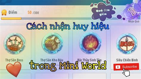 CÁch NhẬn Full Huy HiỆu Trong Mini World Mini World Block Art Minz