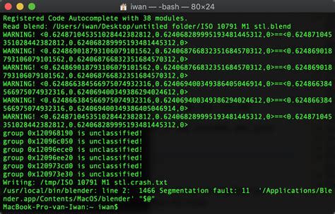 Help Blender Segmentation Fault Rblender